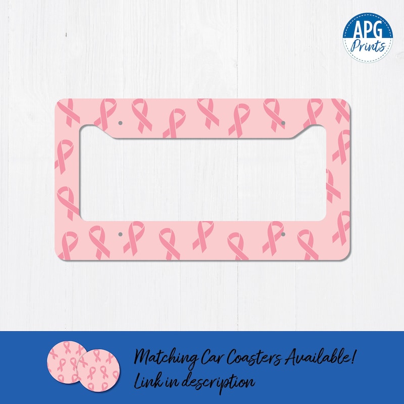 Breast Cancer License Plate Frames - Etsy