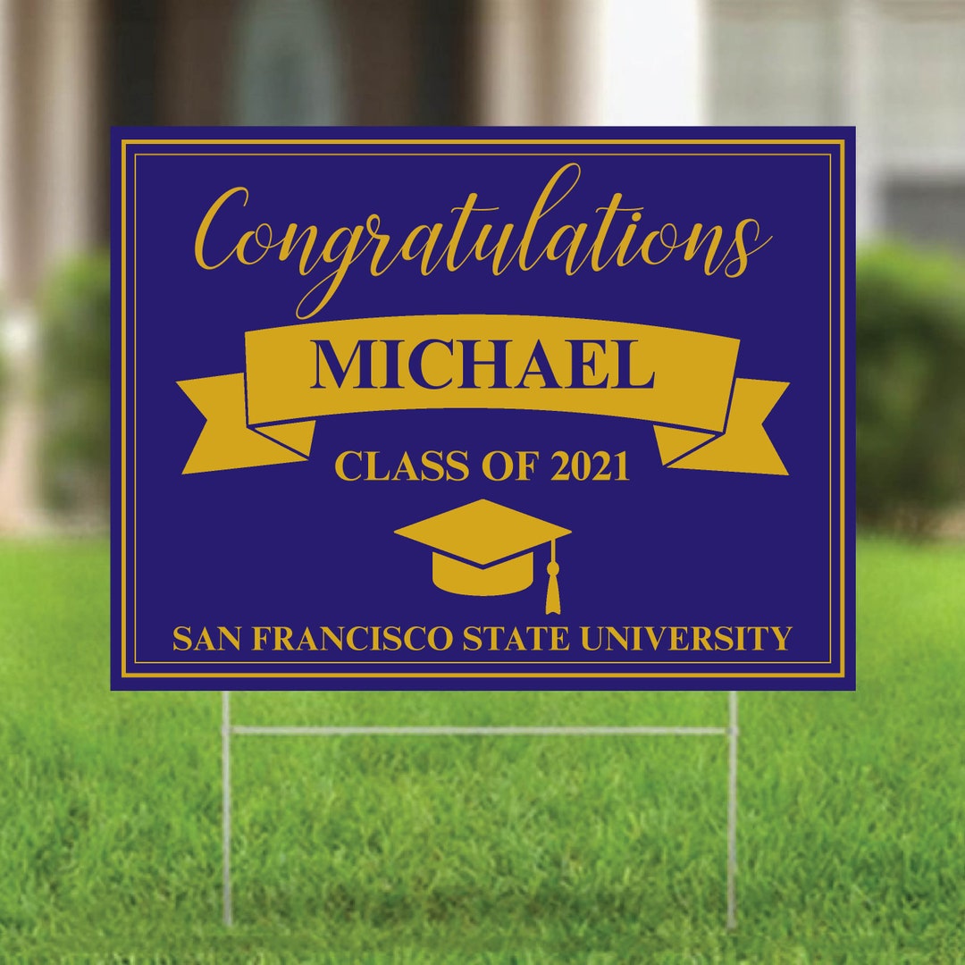 Congratulations Graduation Yard Sign, FREE GROUND SHIPPING, 18"x24 ...