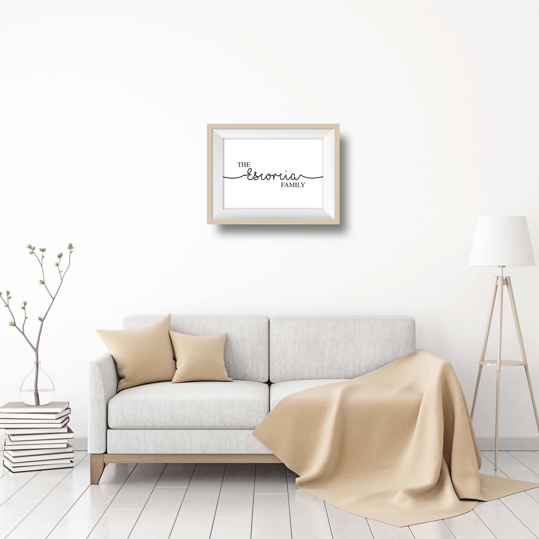 Family Name Wall Decor | Personalized Poster | Living Room Poster ...