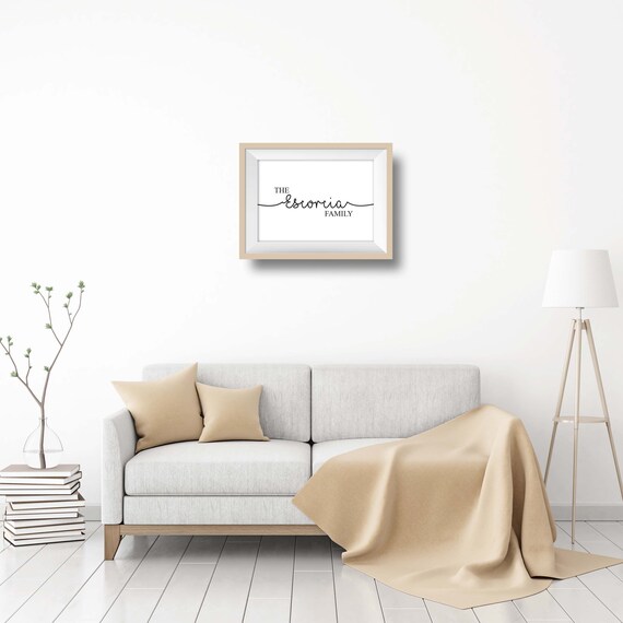 Family Name Wall Decor Personalized Poster Living Room - Etsy