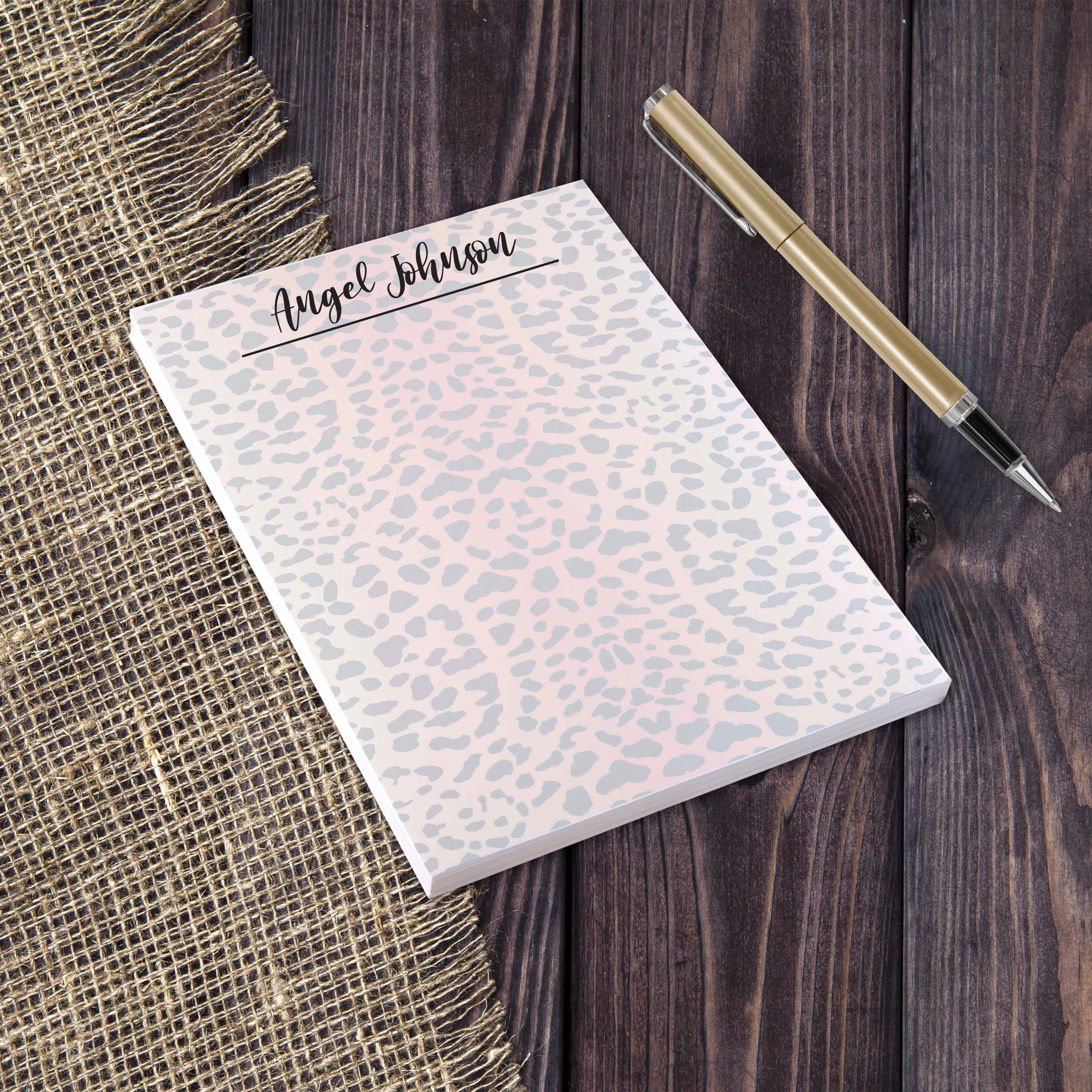 Cheetah Print Themed Notepads Notes Personalized Stationary - Etsy