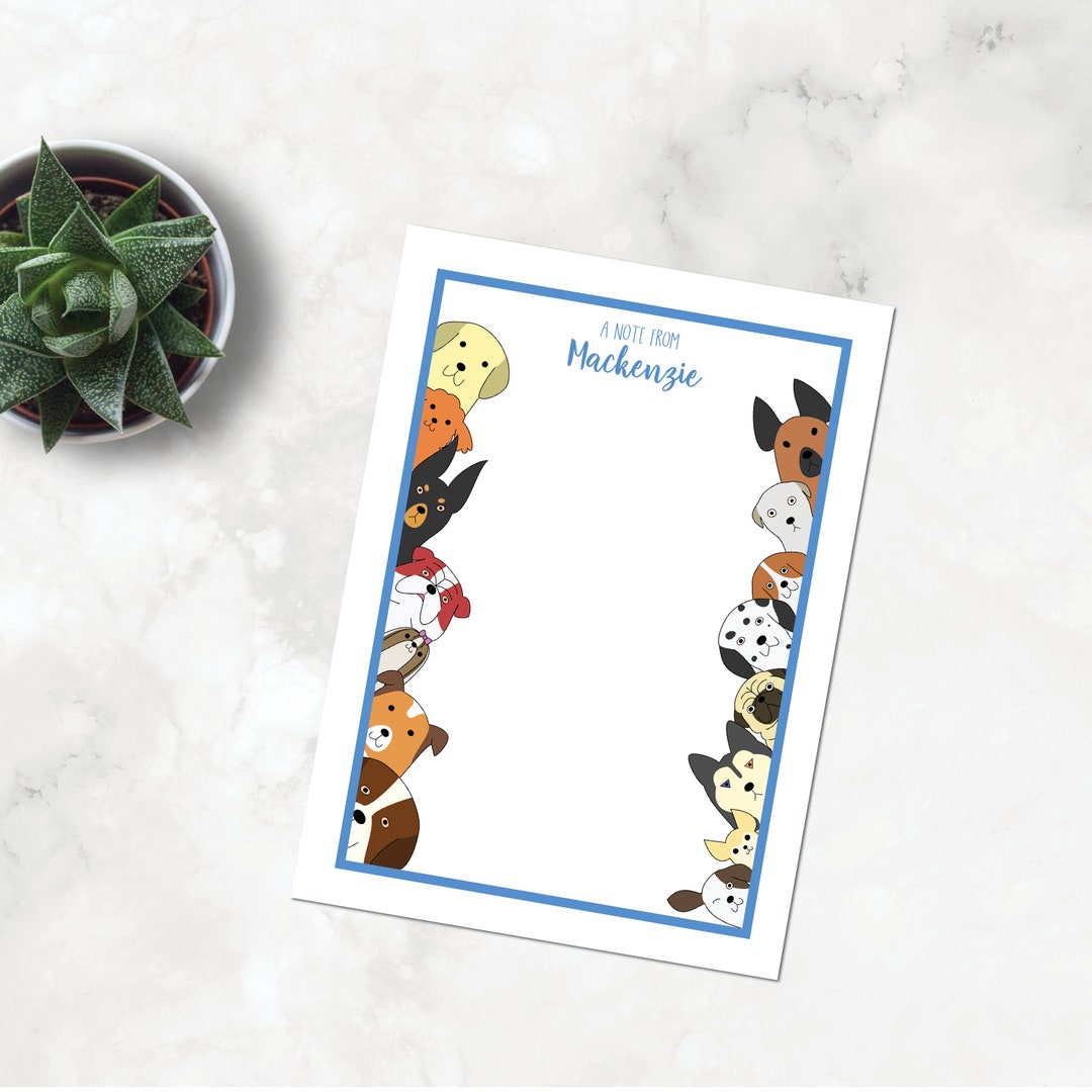 Peeking Dogs Personalized Notepads, Veterinarian Gift, Personalized ...