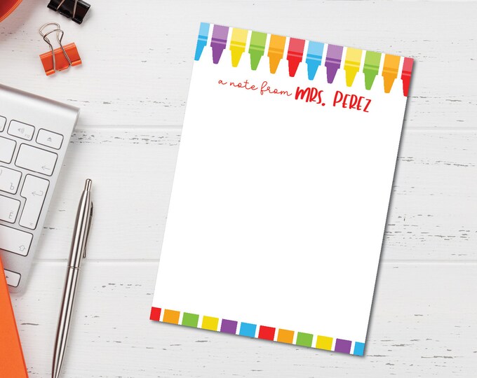 Custom Notepad With Custom Text and Colorful Design // 50 Sheets per ...