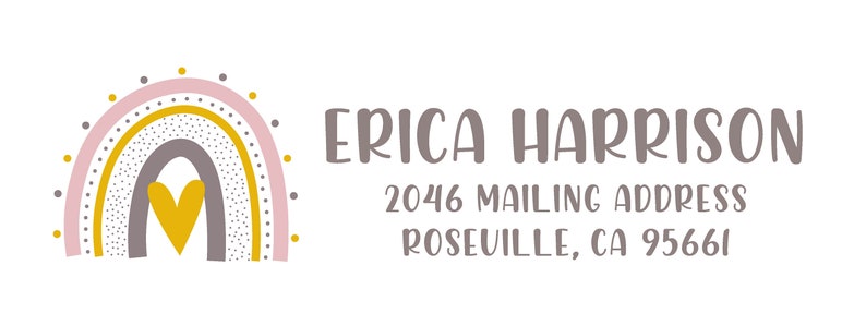 Rainbow Custom Return Address Labels: 30 Personalized Stickers - Etsy