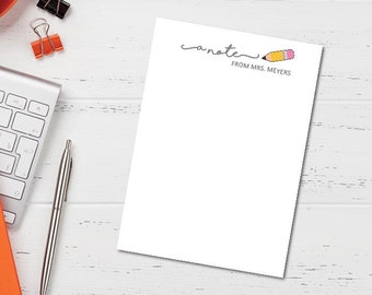 Teacher: From the Desk of Notepads , Notes, Personalized Stationary ...