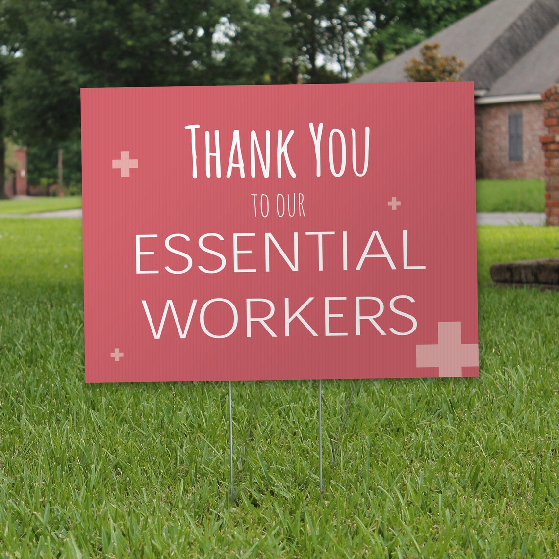 Thank You Essential Workers Yard Sign FREE GROUND SHIPPING - Etsy