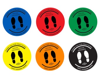 Pack Floor Vinyl Decals Footprint School Stickers Commercial - Etsy