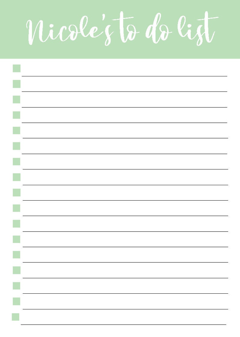 Personalized to Do List Notepad: Custom Name Planner - Etsy