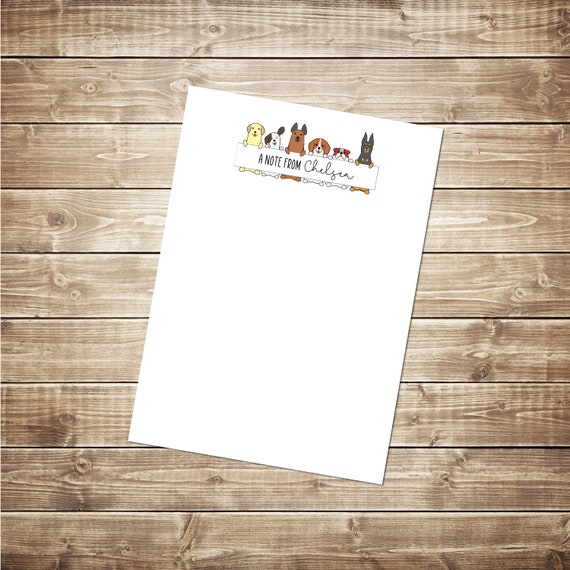 Dogs Holding Sign Personalized Notepads Notes Personalized - Etsy