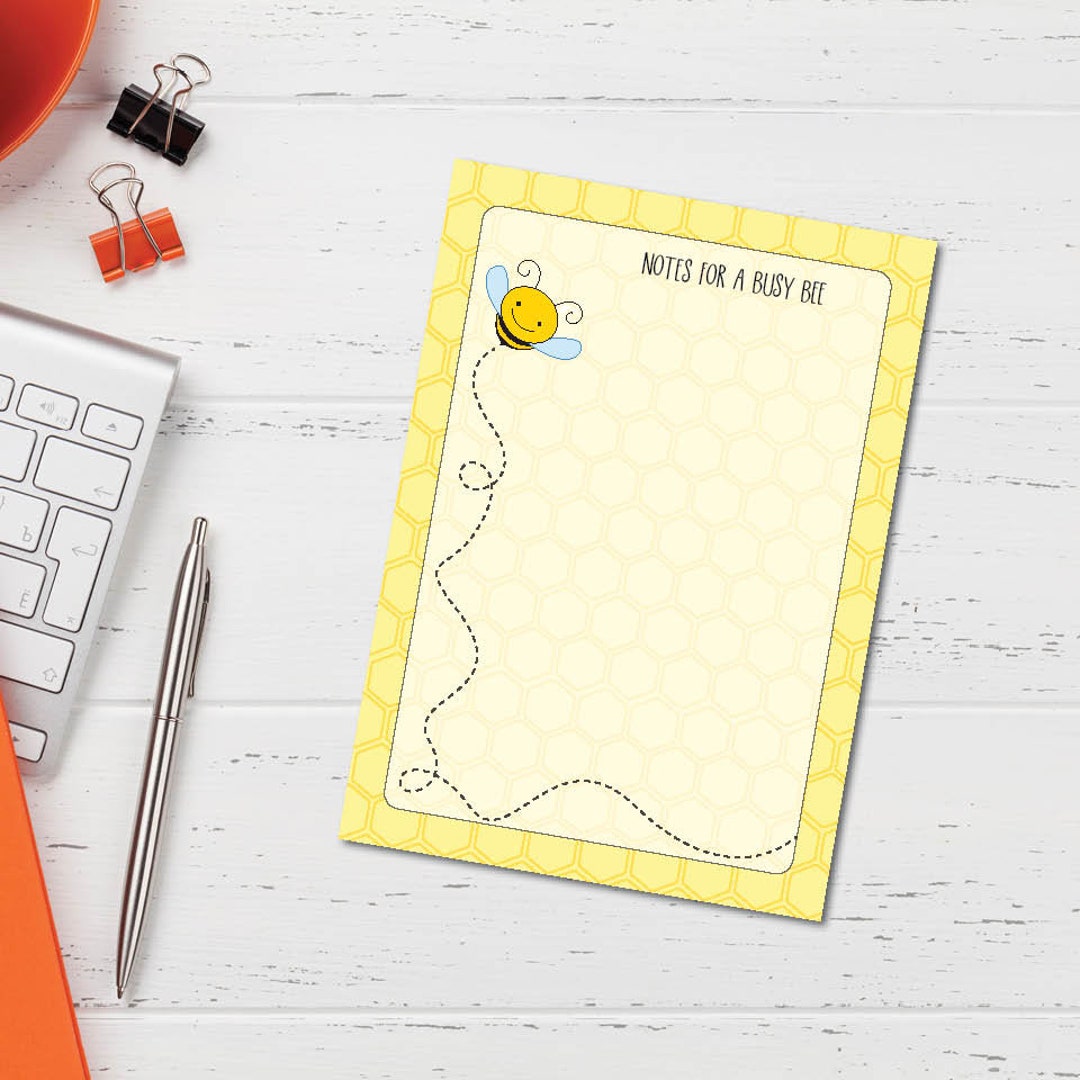 Busy Bee Teacher Notepads, Notes, Personalized Stationary, Custom ...