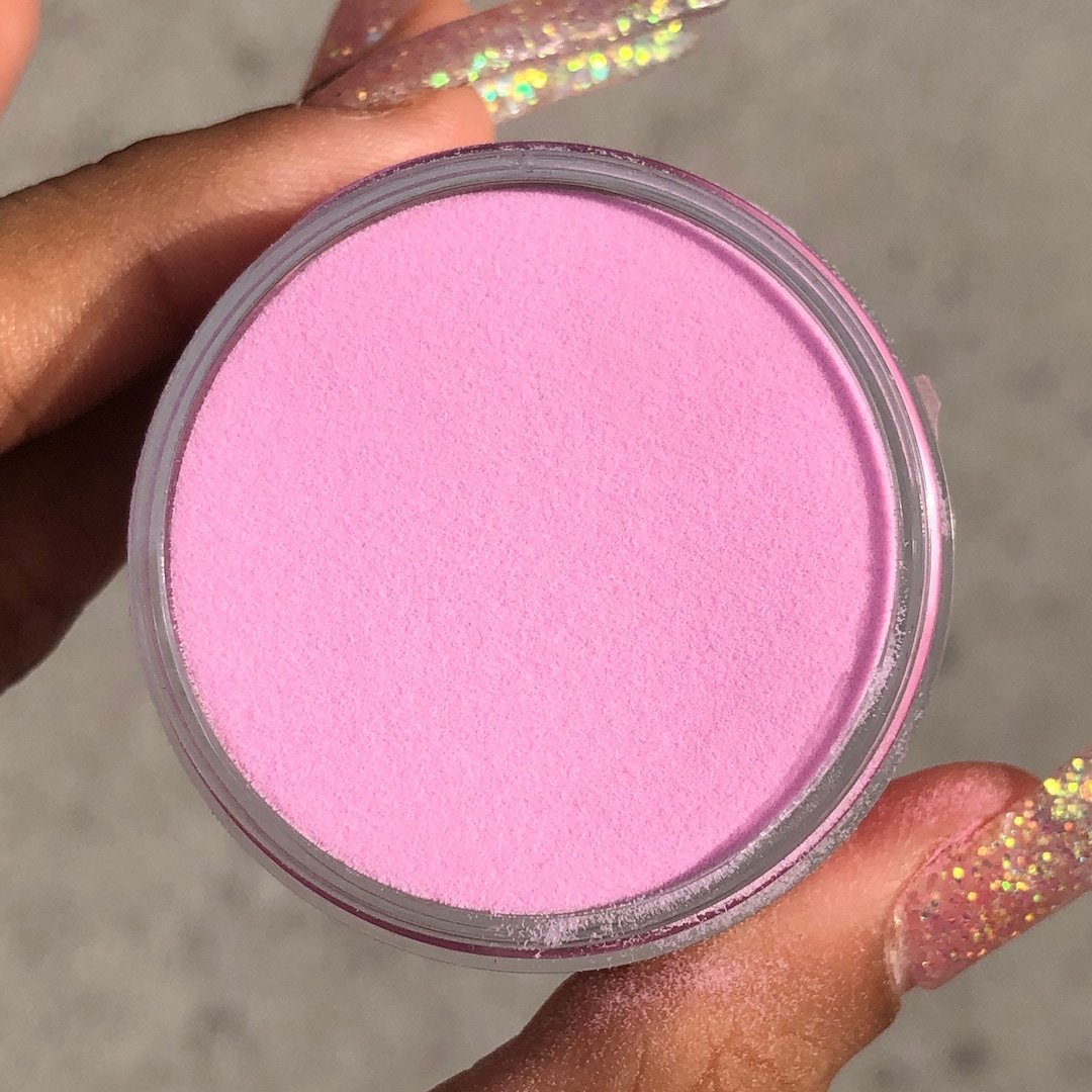 Light Pink Acrylic Powder "balance" Acrylic Nails | Solid Color Acrylic ...