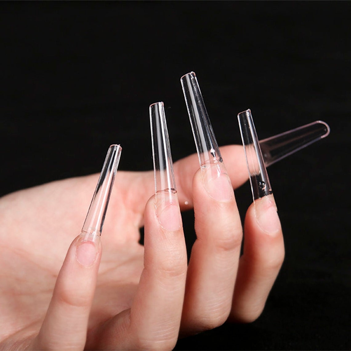 Wholesale Xxl Coffin C Curve Nail Tips 504pcs Clear Etsy