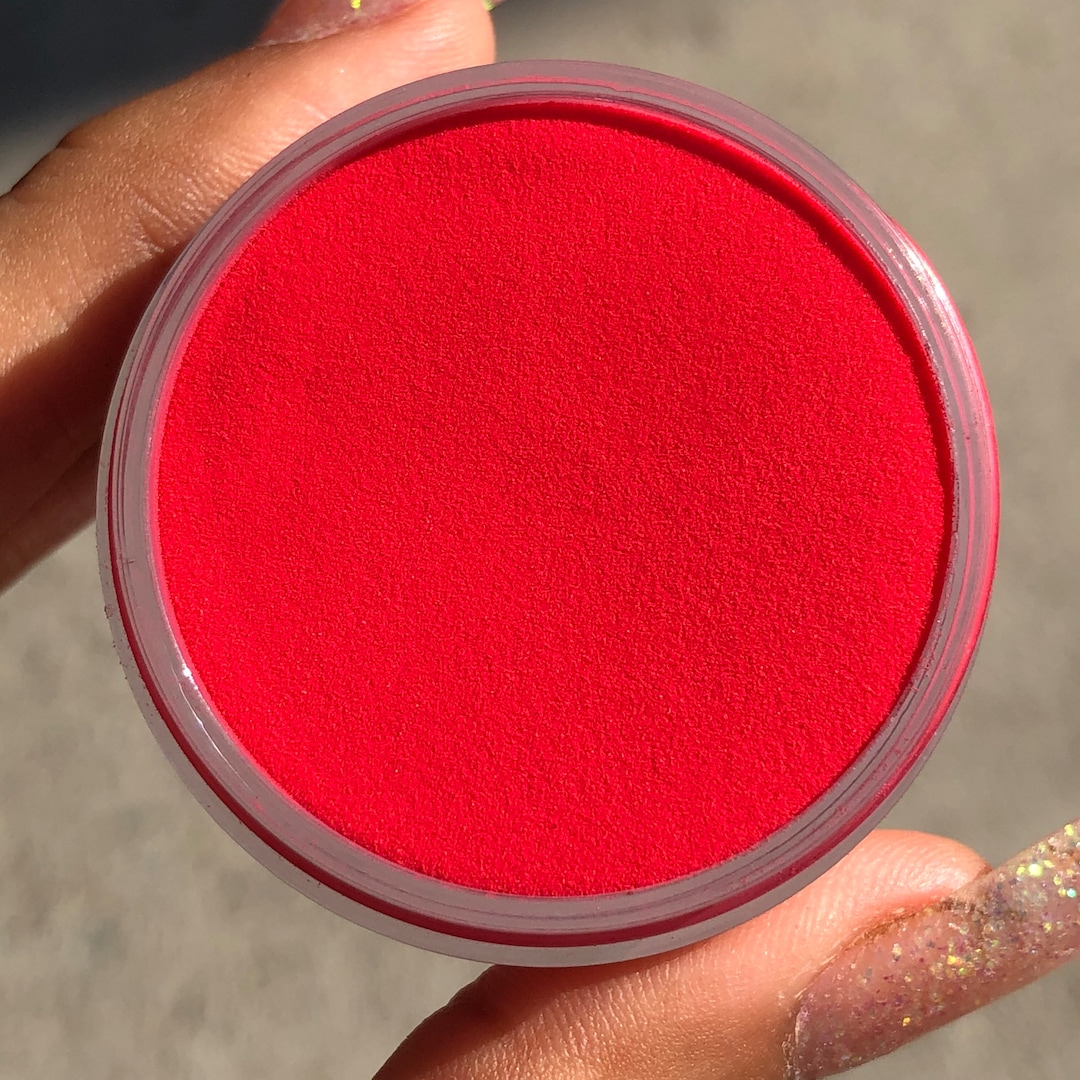 Bright Red Acrylic Powder "aries" | Solid Color Acrylic Dip Powder for ...