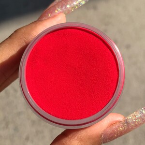 Bright Red Acrylic Powder "aries" | Solid Color Acrylic Dip Powder for ...