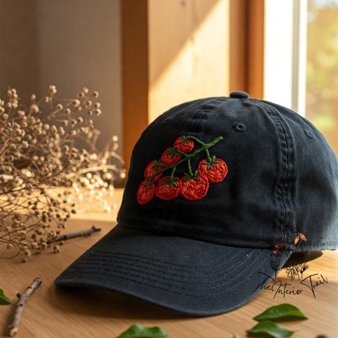 Custom Tomato Garden Hand Embroidered Baseball Cap Personalized Name ...