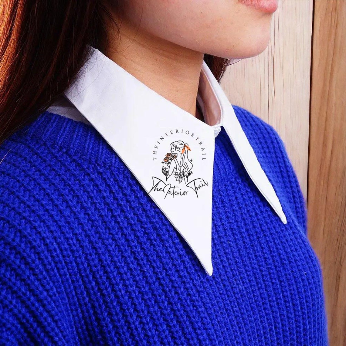 Big Lapel Fake Collar Shirt Detachable Dickey Collar Half Shirt Blouse ...