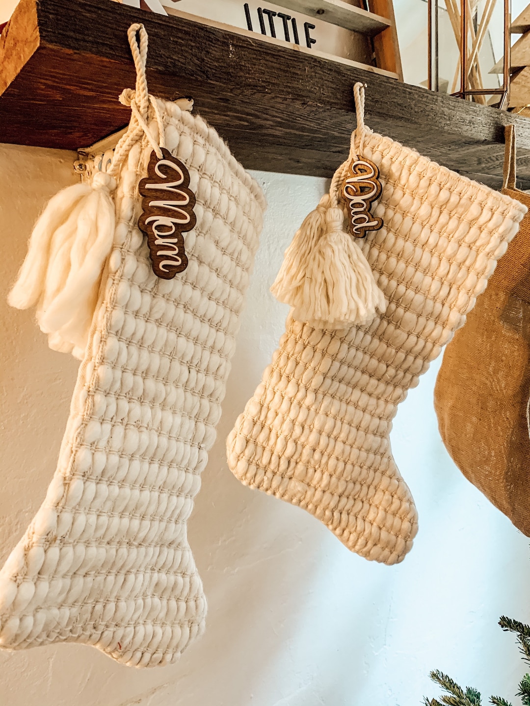 Custom Name Stocking Tags - Etsy