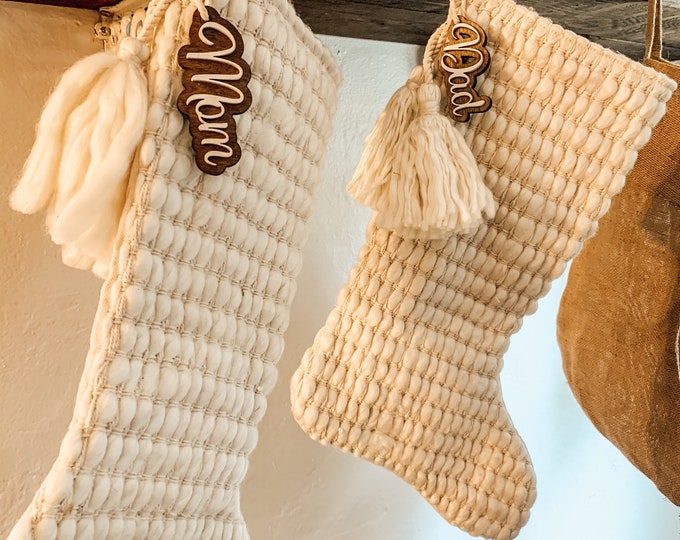 Custom Name Stocking Tags - Etsy