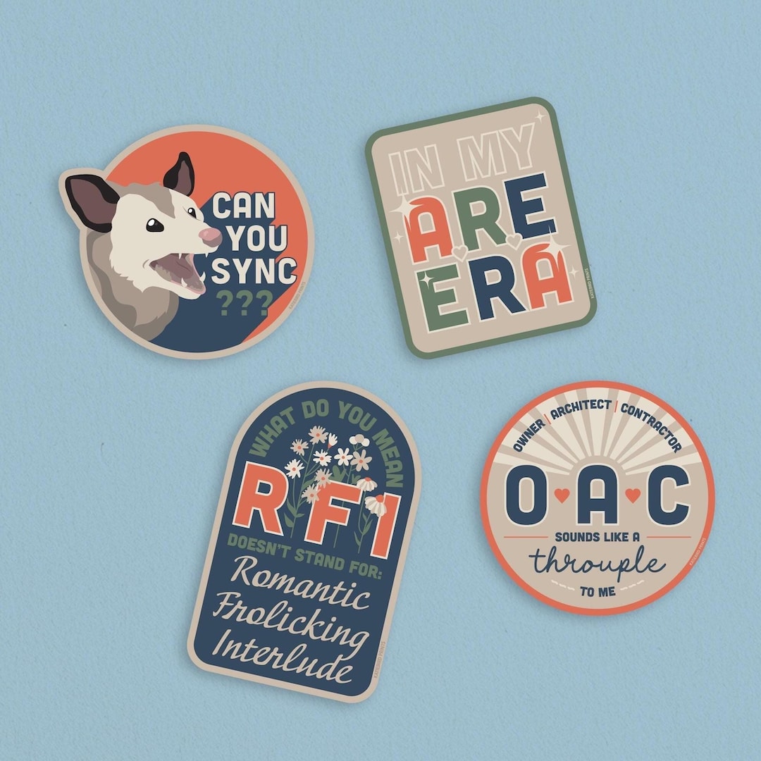 ARCHITECT STICKER PACK - Set of 4 - Architect Sticker - Gift for ...