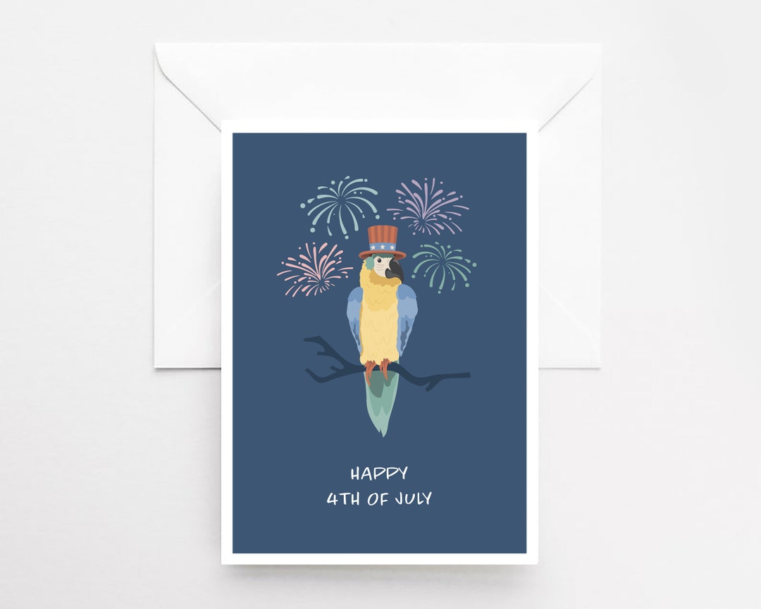 HAPPY 4TH of JULY - Fourth of July Card - Independence Day - U.S.A ...