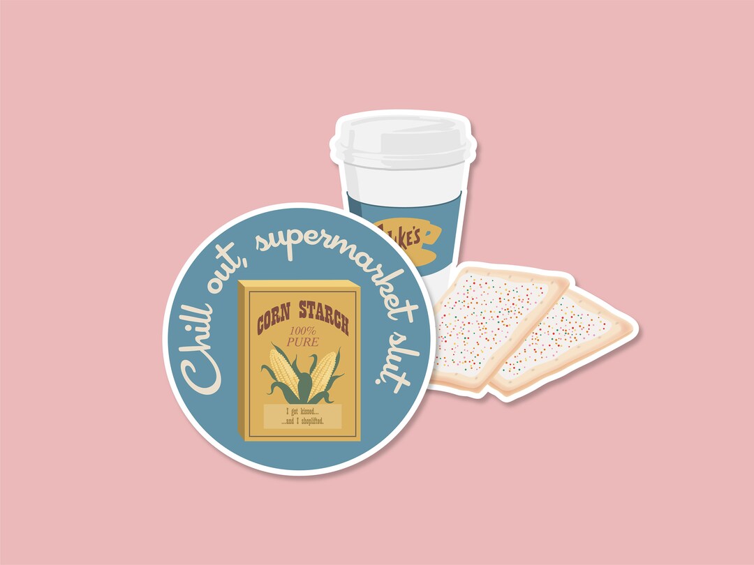 GILMORE GIRLS STICKERS - Pack of 2 - Supermarket Slut - Corn Starch ...