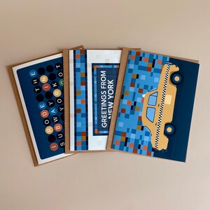 NYC Cards - Set of 3 - New York City Souvenir Cards - Manhattan Gift ...