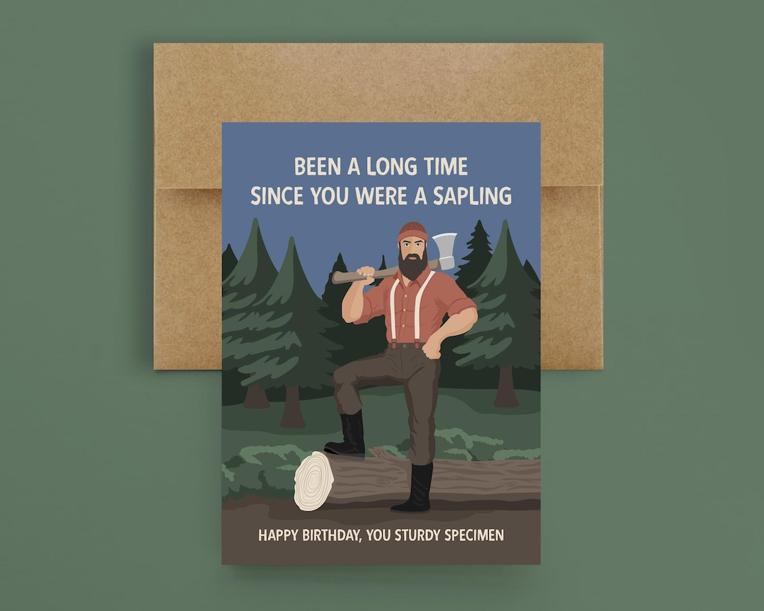 LUMBERJACK BIRTHDAY - Woodsman Birthday - Lumbertok - Axeman - Funny ...