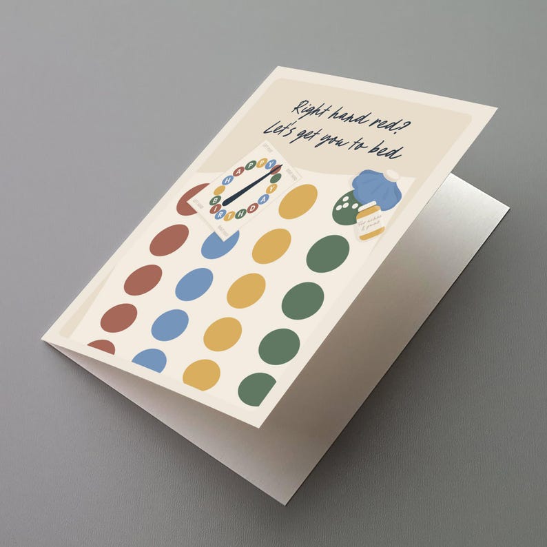TWISTER - Funny Birthday Card - Board Game Nostalgia - Nostalgic ...