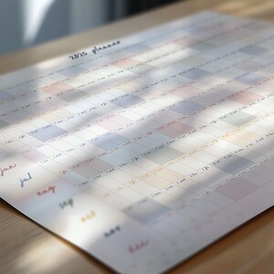2025 Planner - Year at a Glance - Large Year Wall Planner - Large Desk ...