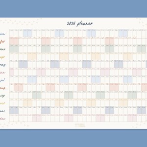 2025 Planner - Year at a Glance - Large Year Wall Planner - Large Desk ...