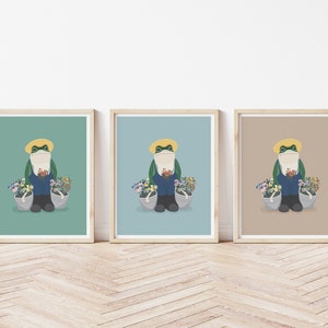 HONEST WORK - Frog Art Print - Gardening Print - Funny Frog Art ...