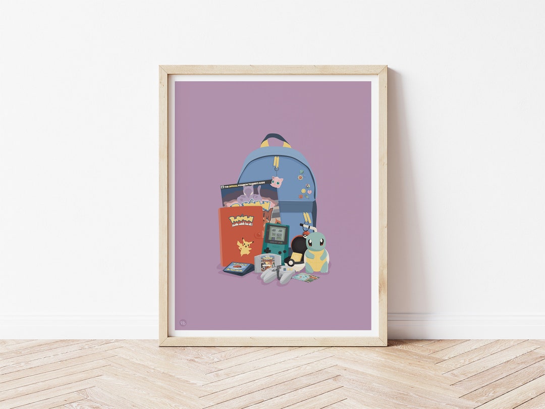 POKEGEAR - 90s Nostalgia Art Print - Pokemon Gift - Pokemon Art ...