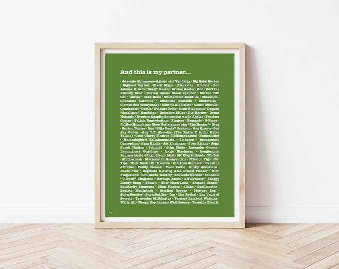 PSYCH GUS' NICKNAMES Psych Tv Show Psych Print Tv - Etsy