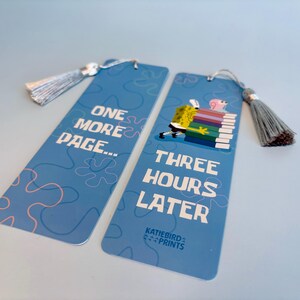 ONE MORE PAGE - Three Hours Later - Book Stack Bookmark - Stack of ...