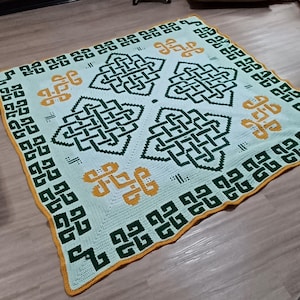 Celtic Coorie Overlay Mosaic Blanket - Etsy
