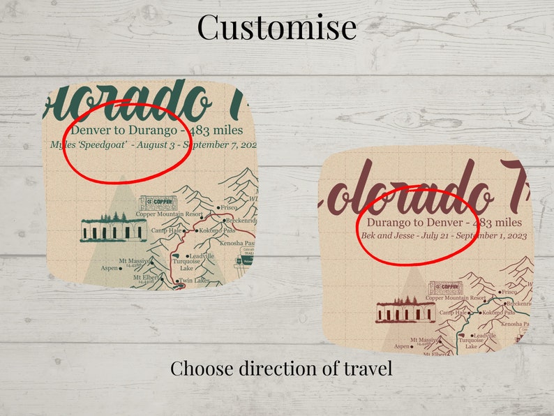 Colorado Trail Map, Illustrated Hiking Map, Collegiate Loop Map, Hiking ...