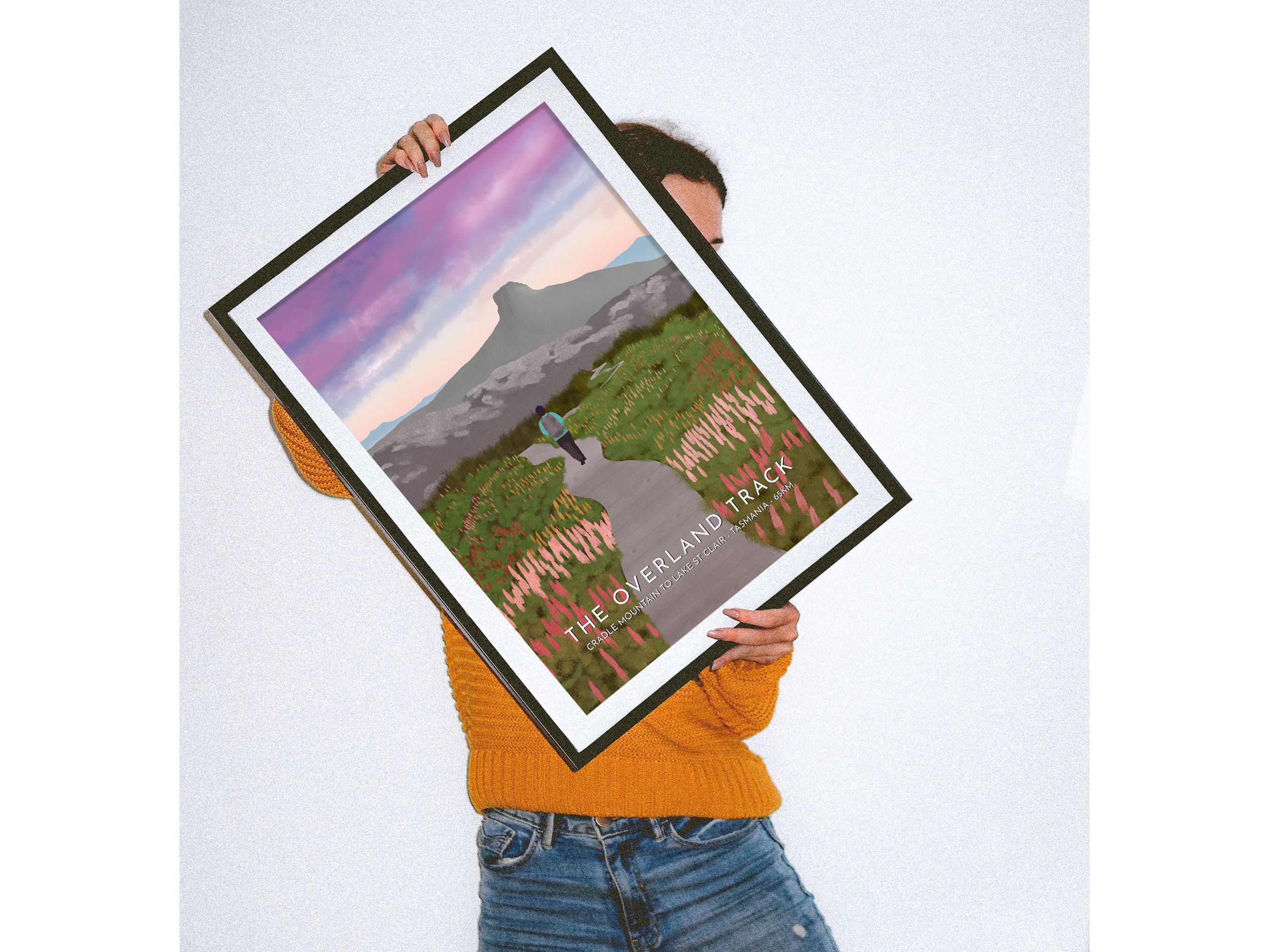 The Overland Track Poster, Cradle Mountain, Tasmania, Travel Poster ...