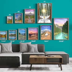 The Overland Track Map, Illustrated Hiking Map, Overland Trail Poster ...