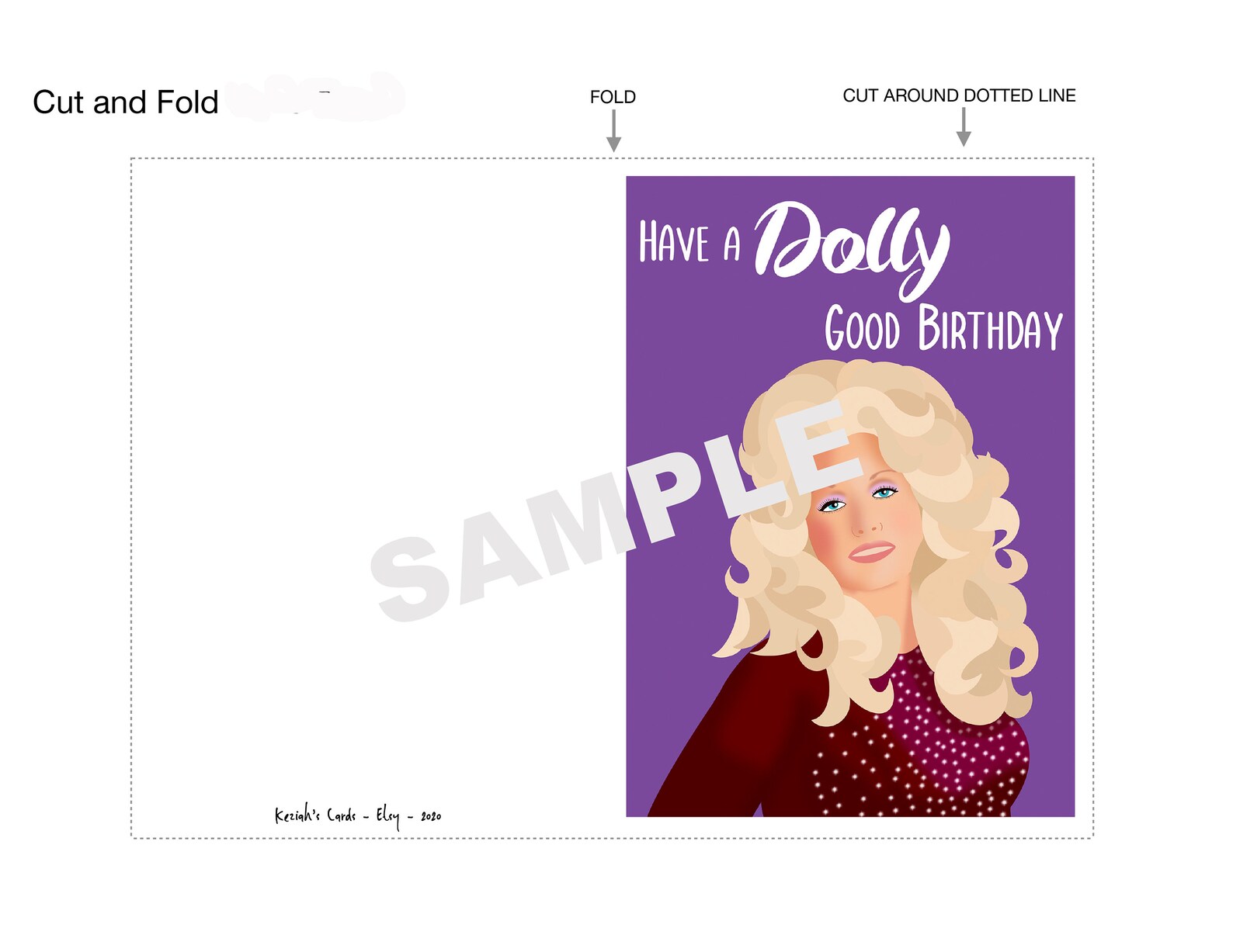 Dolly Parton Birthday Card, Have a Dolly Good Birthday - Digital Card ...