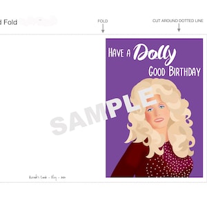 Dolly Parton Birthday Card, Have a Dolly Good Birthday - Digital Card ...