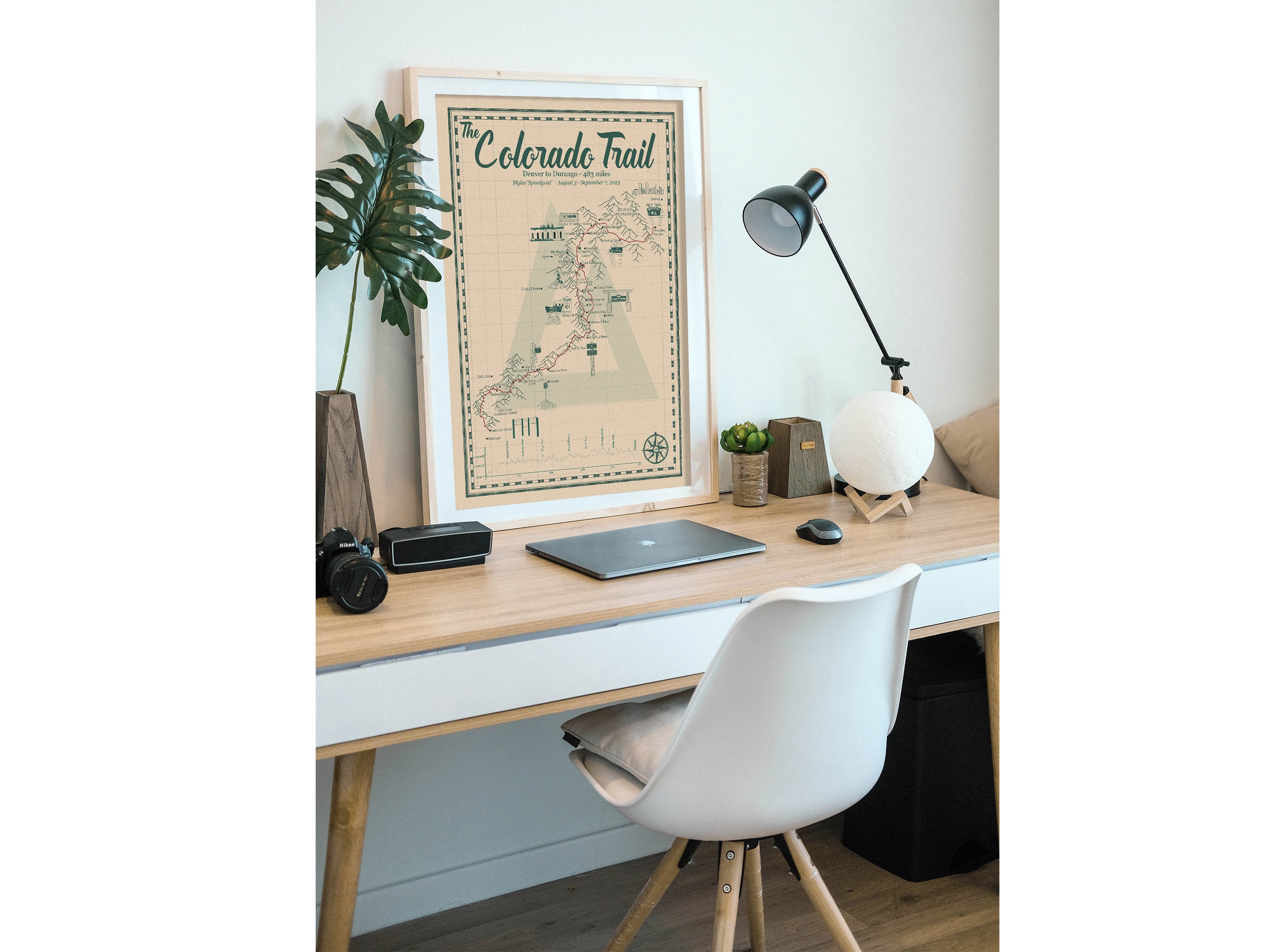 Colorado Trail Map, Illustrated Hiking Map, Collegiate Loop Map, Hiking ...