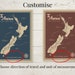 Te Araroa Trail Map Illustrated Hiking Map Te Araroa Poster - Etsy ...