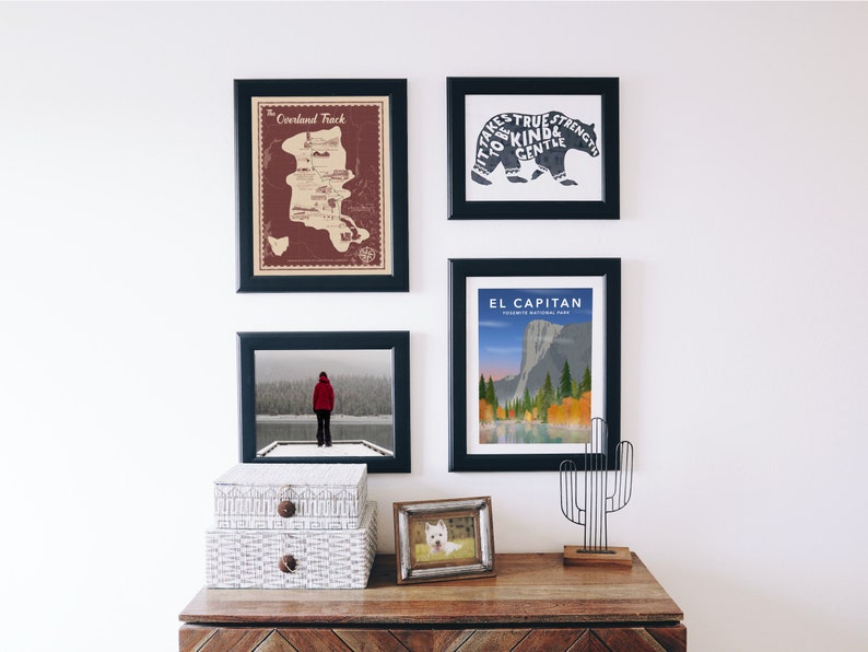 The Overland Track Map, Illustrated Hiking Map, Overland Trail Poster ...