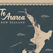 Te Araroa Trail Map Illustrated Hiking Map Te Araroa Poster - Etsy ...