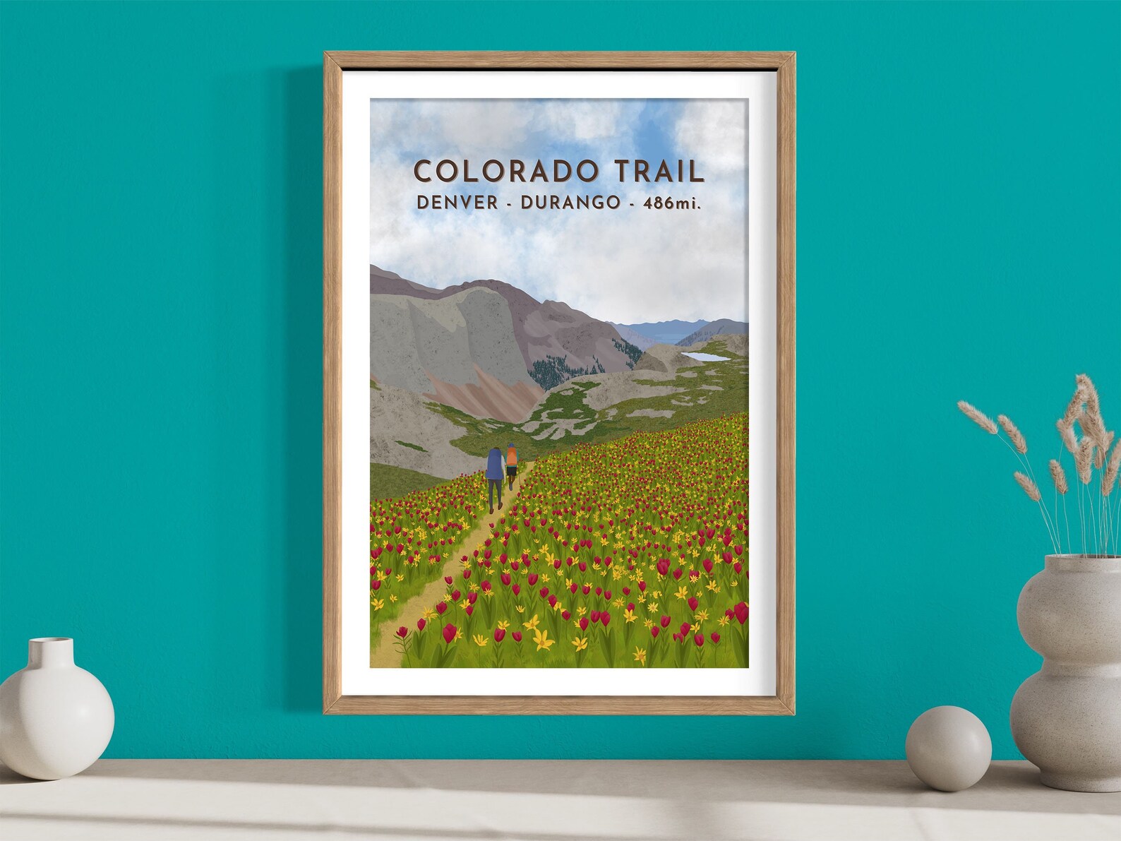 Colorado Trail Poster, Hiking Poster, Travel Poster, National Parks ...
