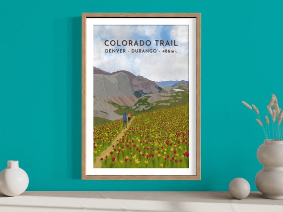 Colorado Trail Poster Hiking Poster Travel Poster National - Etsy