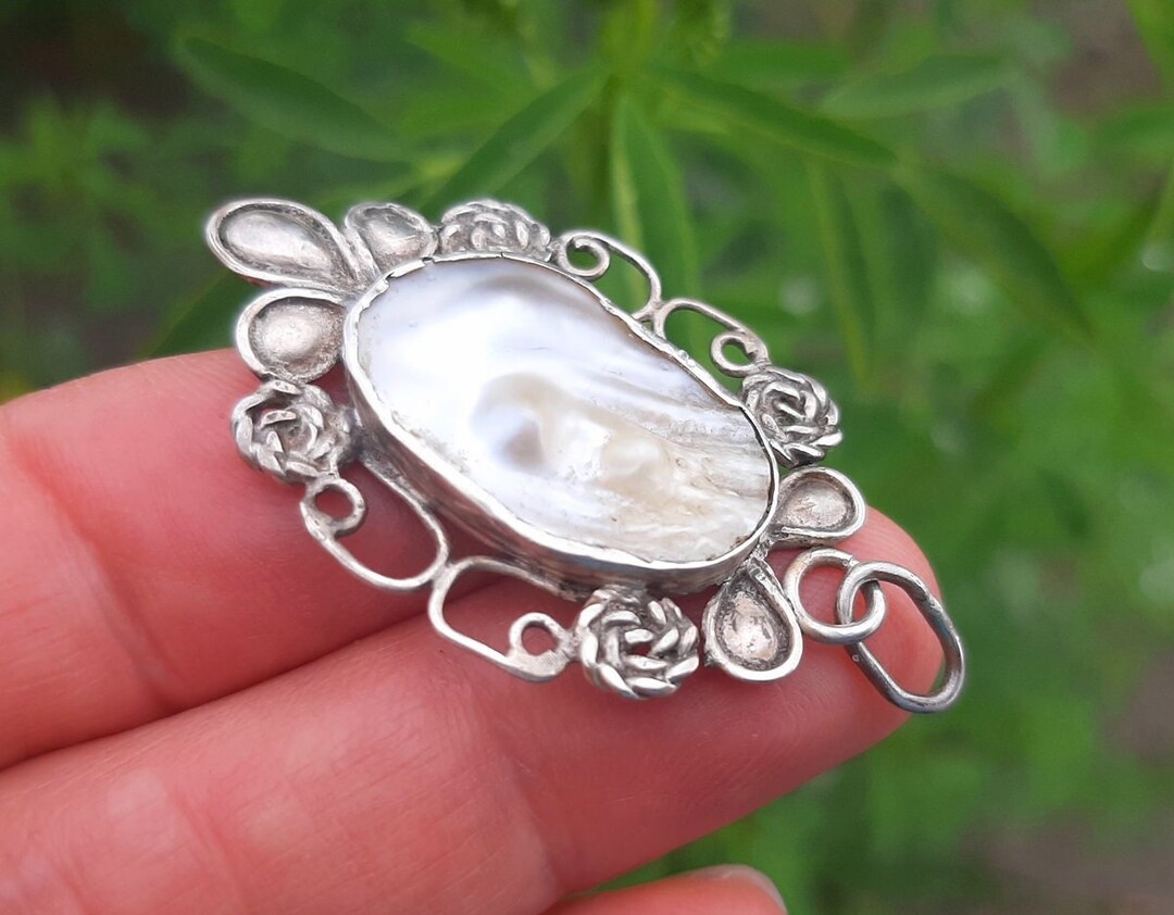 C.1920 Antique Glasgow School Arts & Crafts Silver Mother of Pearl ...