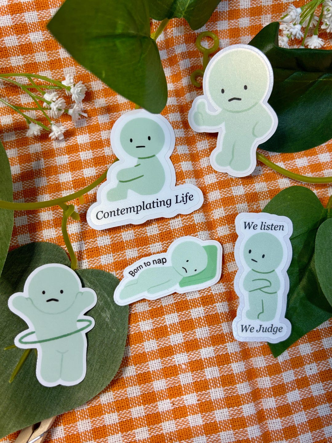 Smiski Sticker Set, 2 Inch Stickers Sticker Bundle, Smiski Stickers ...