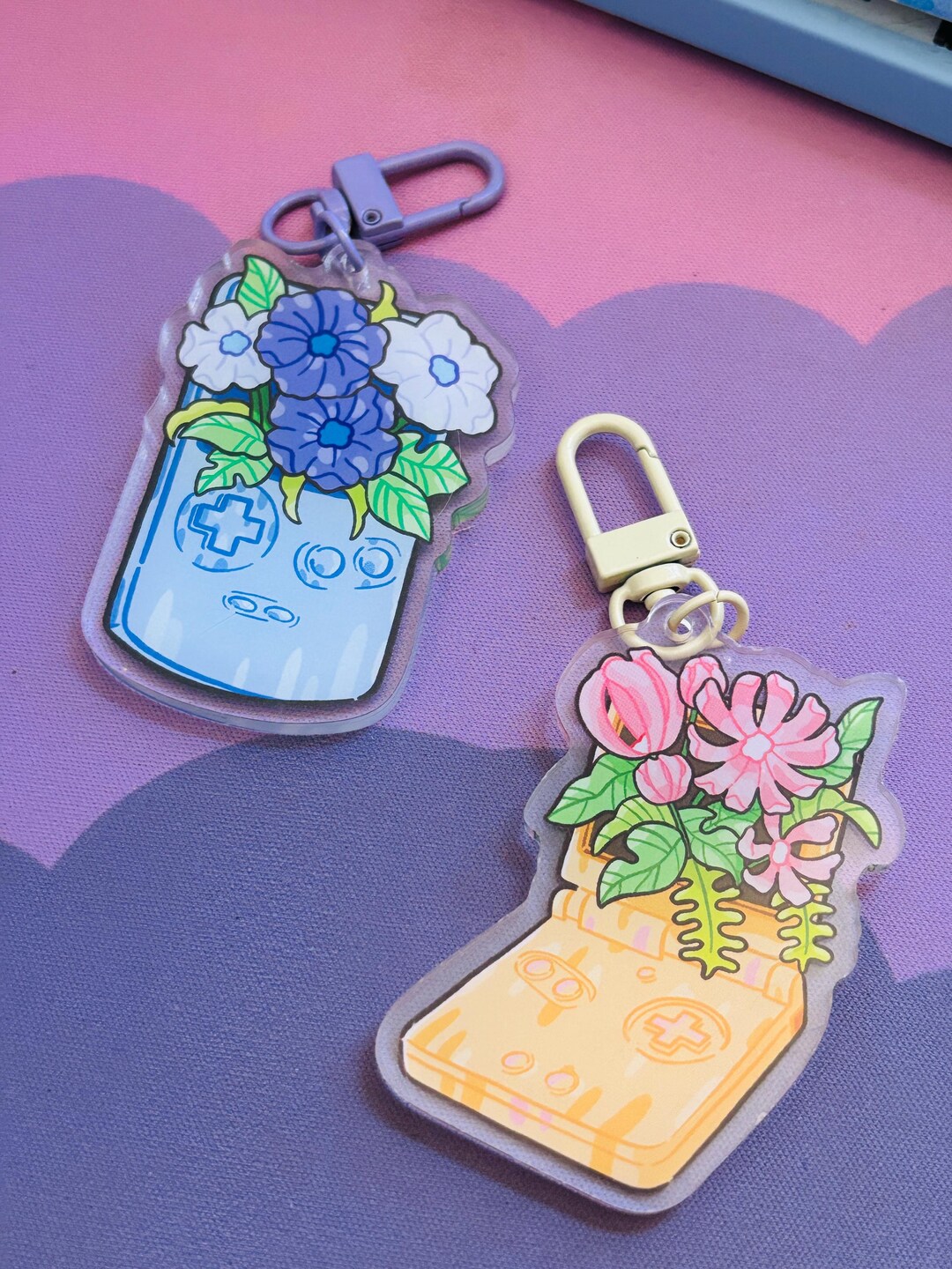 Nintendo Gameboy Keychain Bundle Kawaii Accessory Keychain Set Matching ...