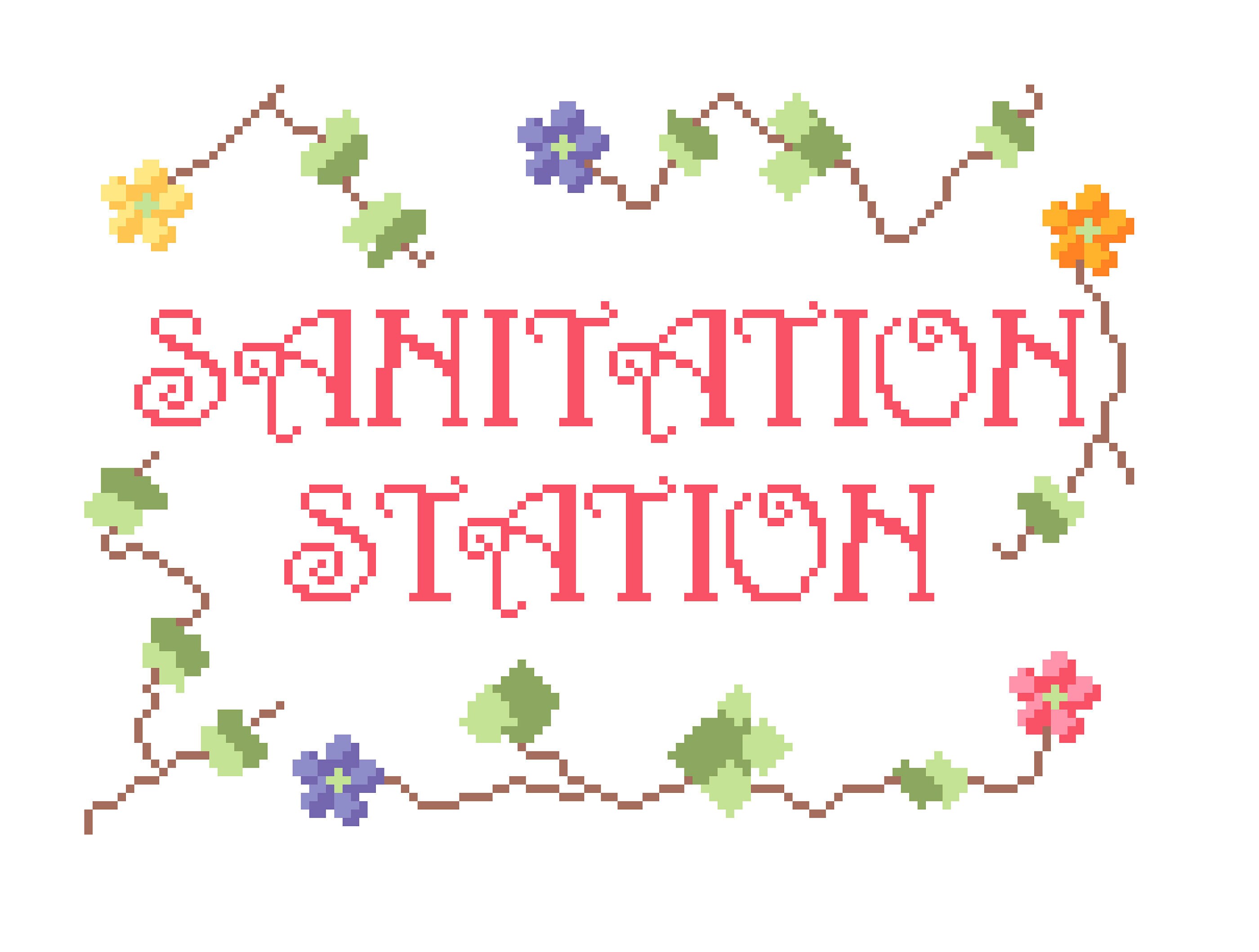 Sanitation Station Sign Needlepoint Canvas - Etsy